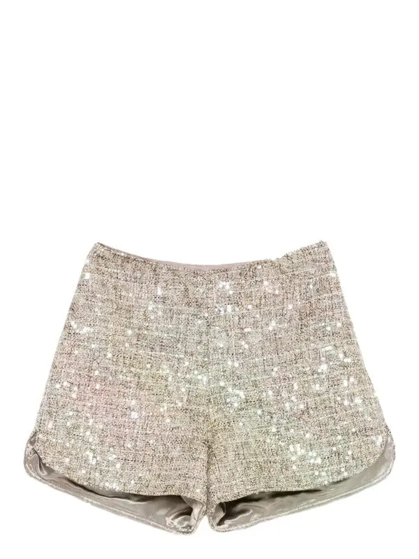 SIMONA CORSELLINI Sequin-embellished Shorts - Neutrals