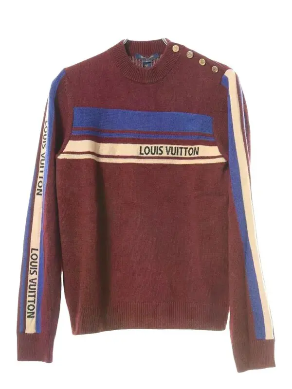 LOUIS VUITTON 2010s Shoulder-button Knit Sweater - Red