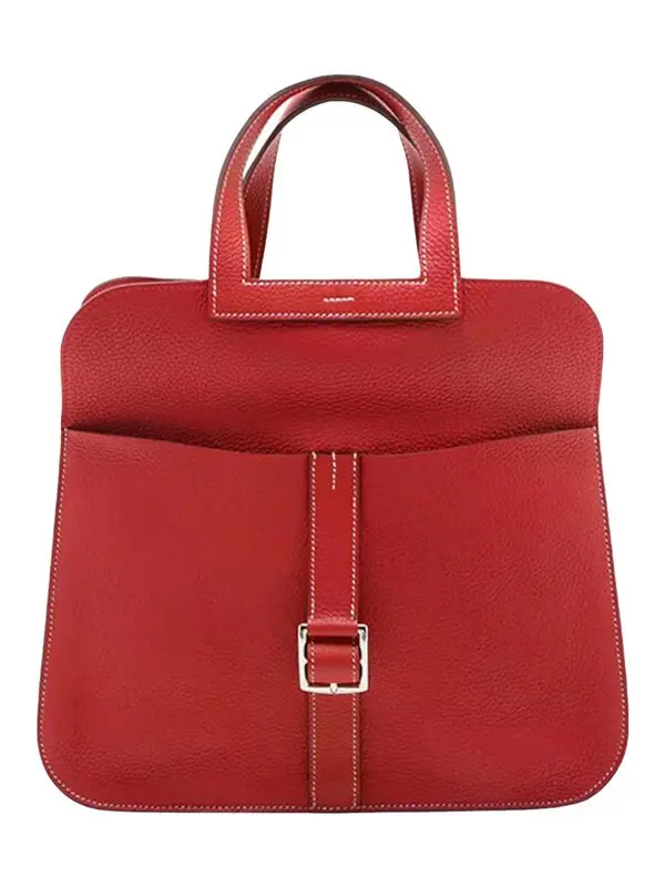 Hermès 2015 Taurillon Clemence Halzan 31 Satchel - Red