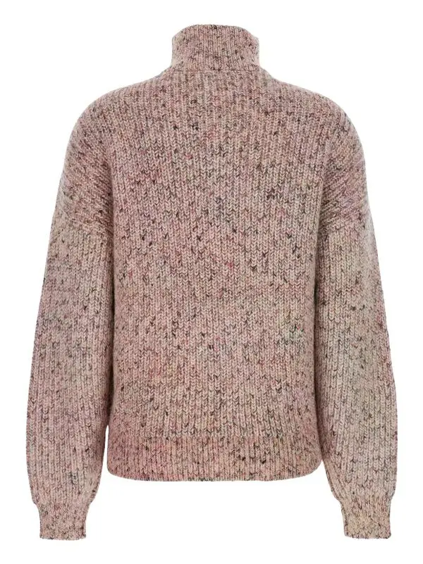 MARANT ETOILE Anita Half-zip Chunky-knit Sweater - Pink