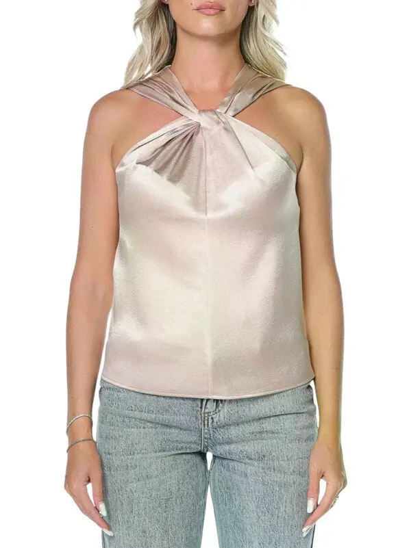 Ted Baker London Myllia Twist-neck Top - Neutrals