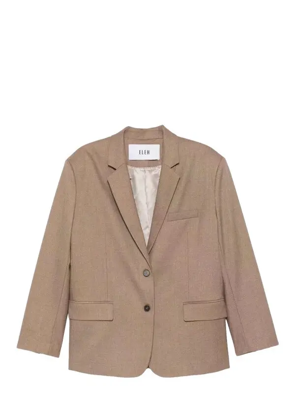 ELEH Oversized Single-breasted Jacket - Neutrals