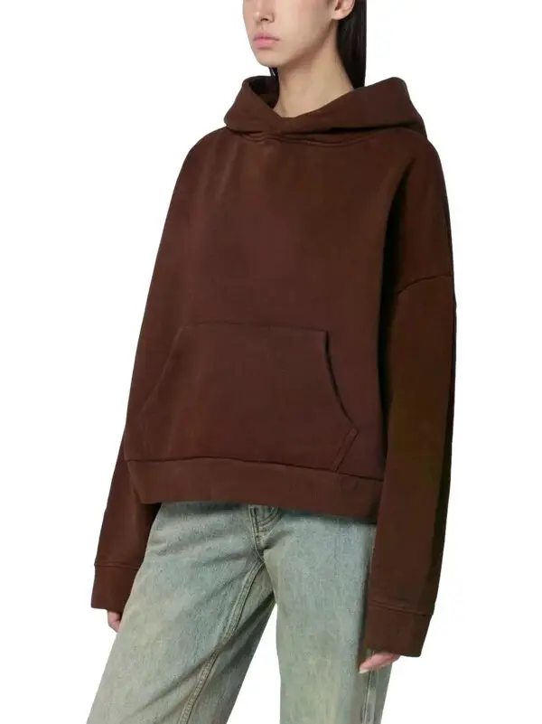 ENTIRE STUDIOS Dropped-shoulder Pouch-pocket Hoodie - Brown