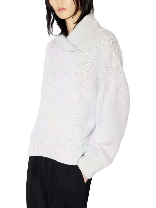 Liviana Conti Francine Roll-neck Ribbed-trim Sweater - Grey