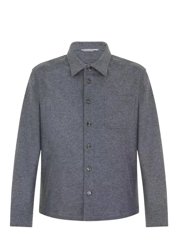 Fedeli Patch-pocket Cashmere Shirt - Grey