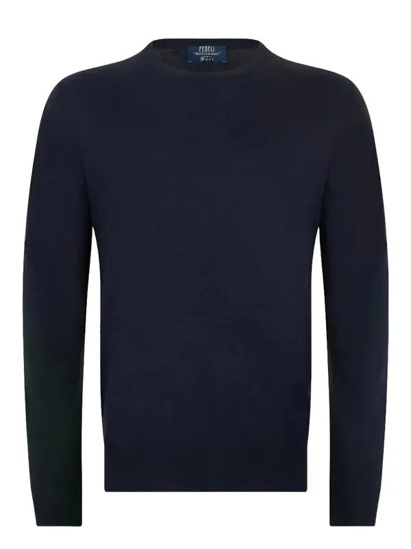 Fedeli Crew-neck Sweater - Blue
