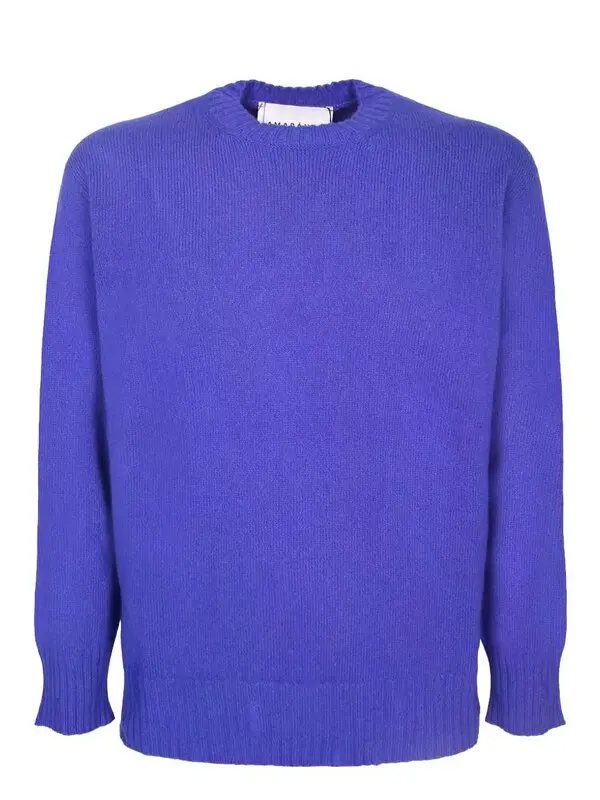 AMARANTO Ribbed-trim Sweater - Blue