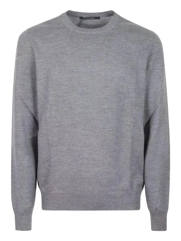 Tagliatore Crew-neck Knitted Sweater - Grey
