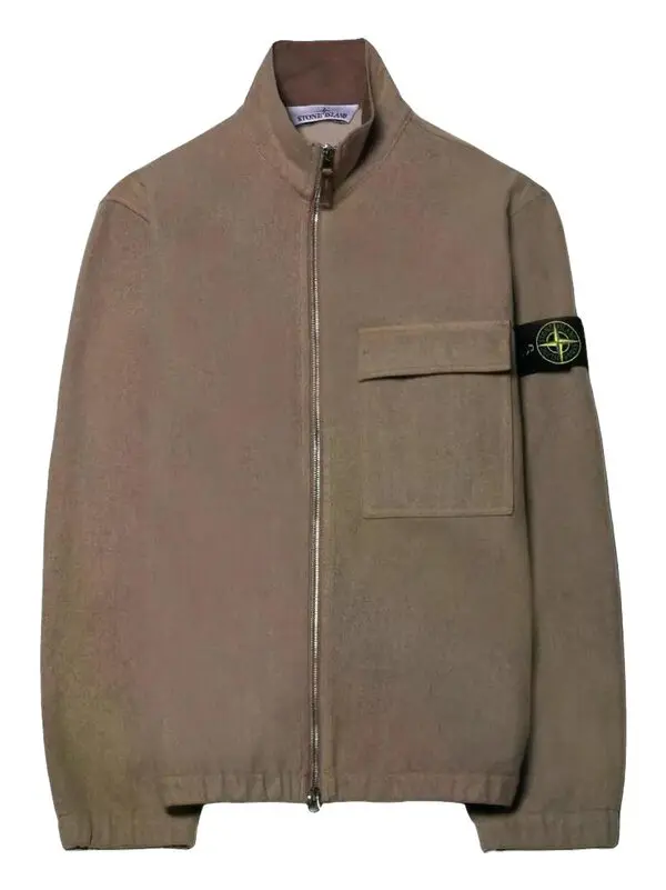 Stone Island 1200033 Wool Nylon Flannel-tc Overshirt - Neutrals