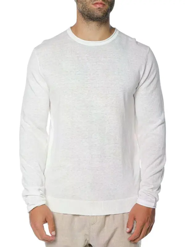 Ted Baker London Yaen Roll-edge Crew-neck Sweater - White