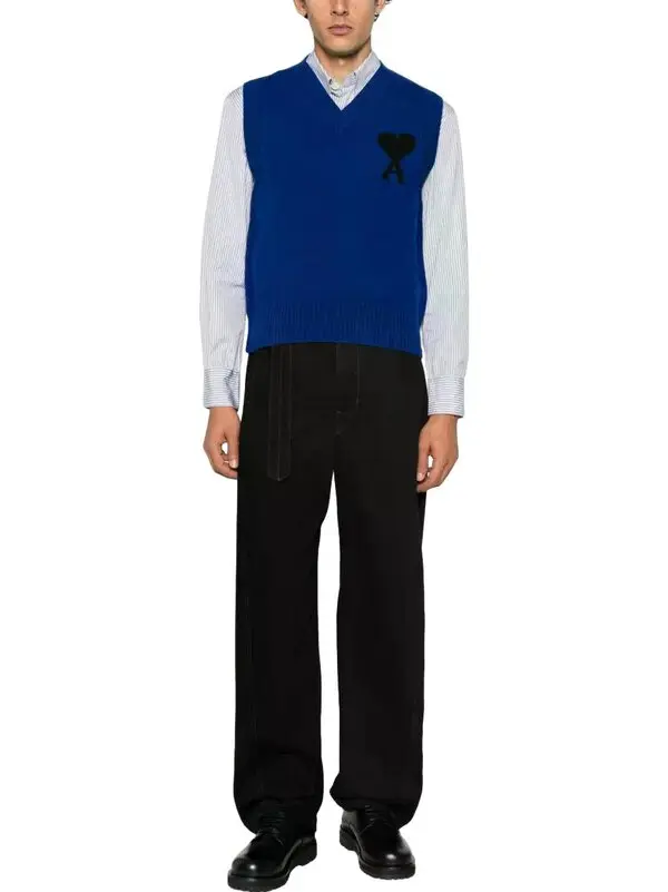AMI Paris De Coeur Vest - Blue