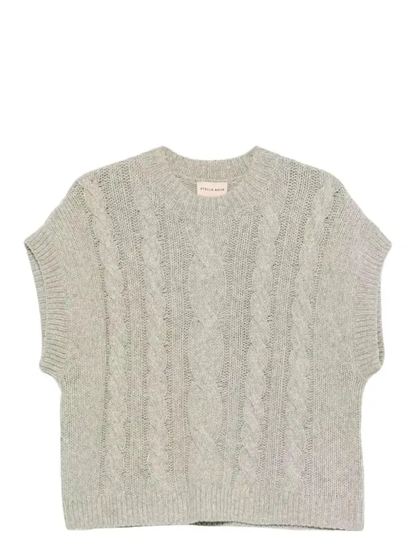 STELLA NOVA Cable-knit Vest - Grey