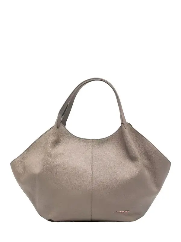 ALEXANDER SMITH Rachel Grained Leather Tote Bag - Neutrals