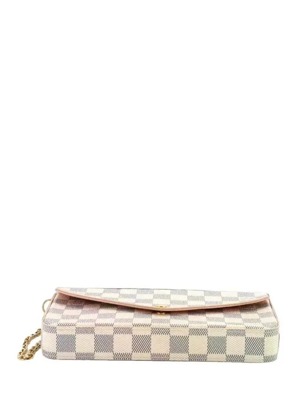 LOUIS VUITTON Felicie Pochette Damier Crossbody Bag - White