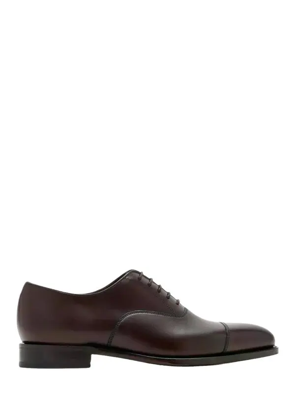 LOAKE Aldwych Leather Oxford Shoes - Brown