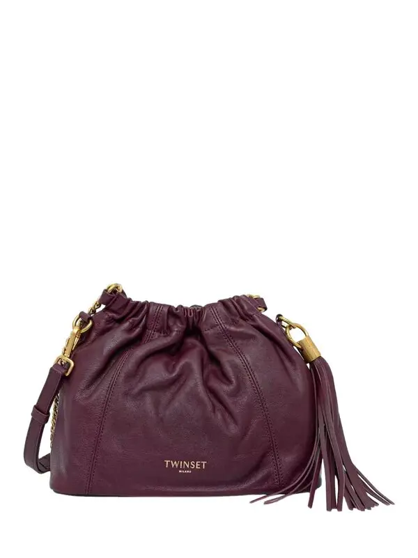 TWINSET Tassel-detail Ruched Shoulder Bag - Purple