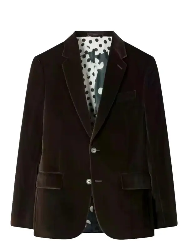 Paul Smith The Soho Tailored-fit Velvet Blazer - Brown