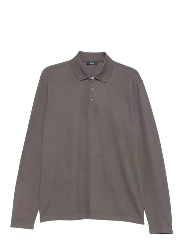 Herno Long-sleeve Polo Shirt - Neutrals