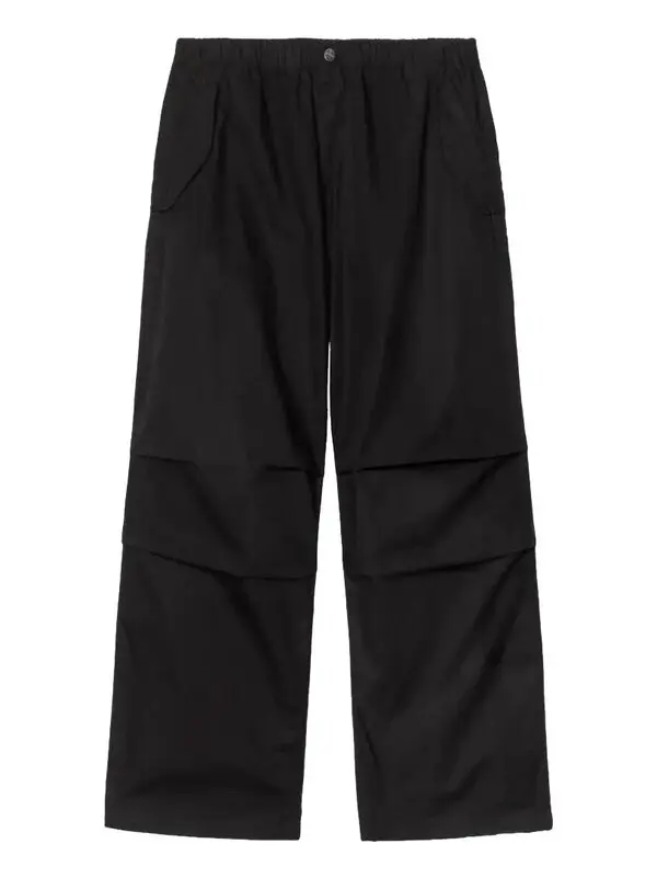 Carhartt Work In Progress Fletcher Logo-patch Trousers - Black