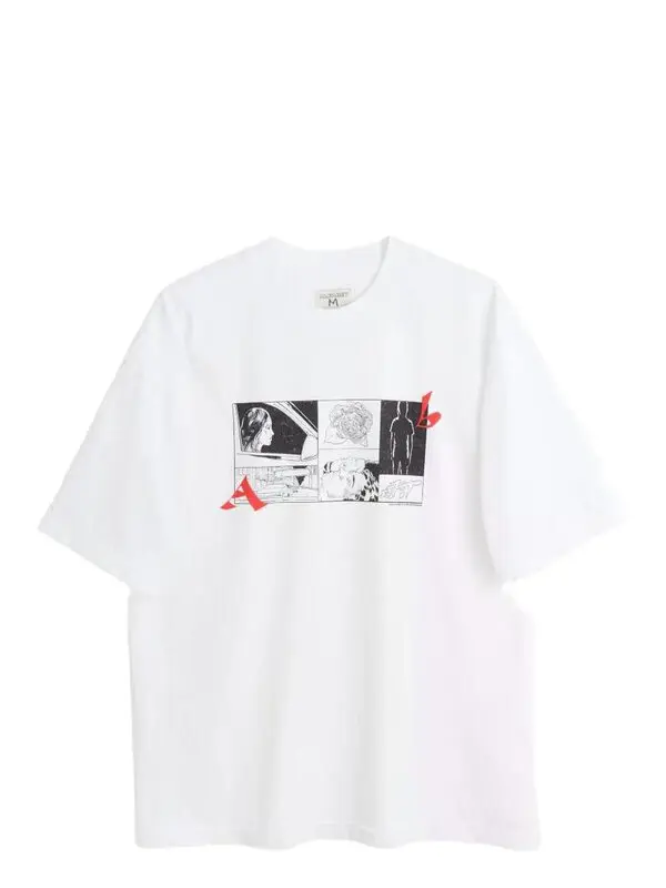 ALFABET Tee Storyboard-print T-shirt - White