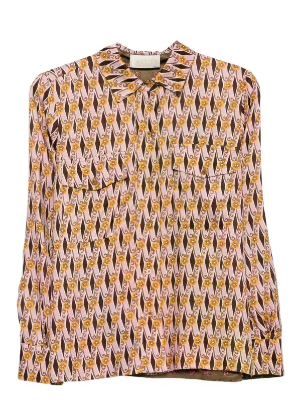 I BLUES Reversible Chest-pocket Shirt - Pink