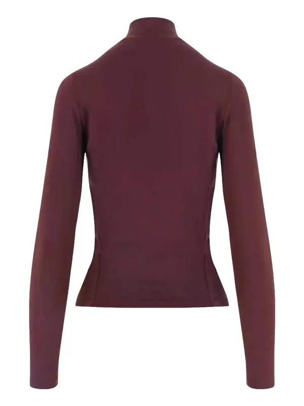 AUTRY Zip-up High-neck Sweater - Red