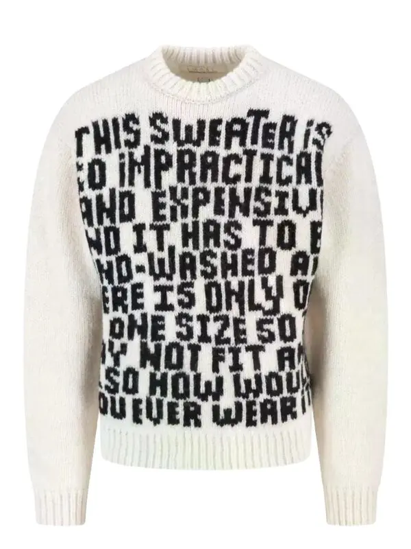 ERL Intarsia-knit Sweater - White