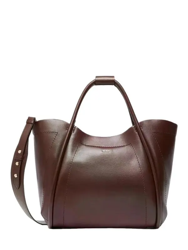 Max Mara Marine Leather Tote Bag - Brown