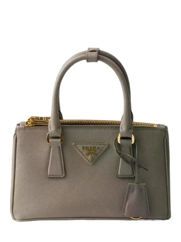 Prada Galleria Mini Saffiano Leather Bag - Grey