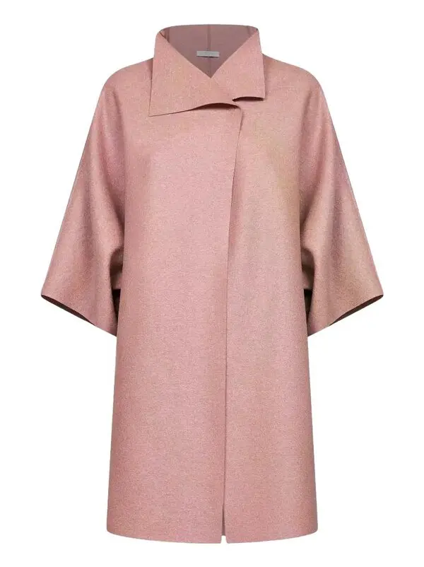 Harris Wharf London High-neck Wide-sleeve Coat - Pink