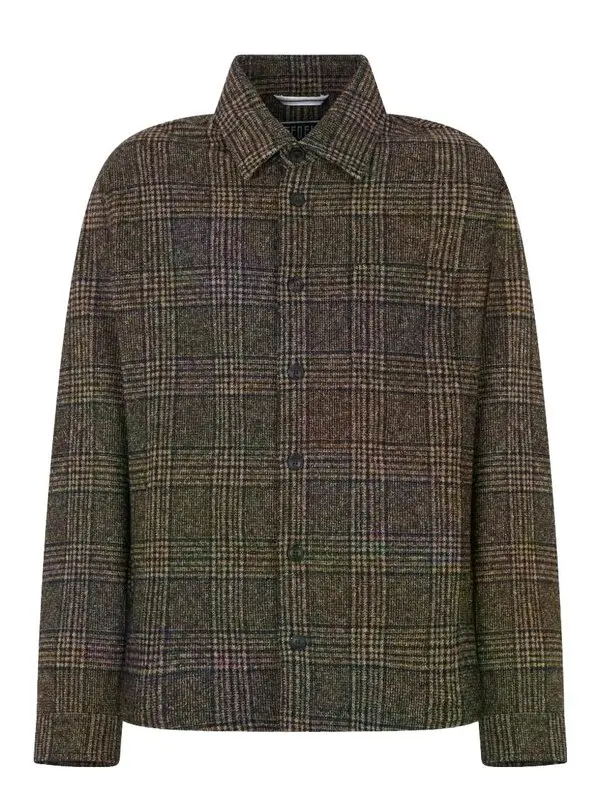 Fedeli Plaid-check Button-up Jacket - Brown