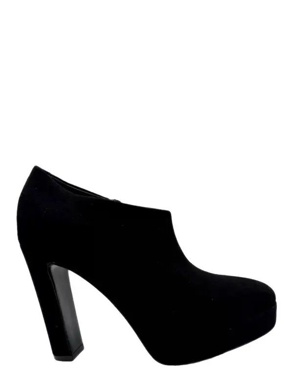 GUGLIELMO ROTTA Suede-effect Platform Pumps - Black