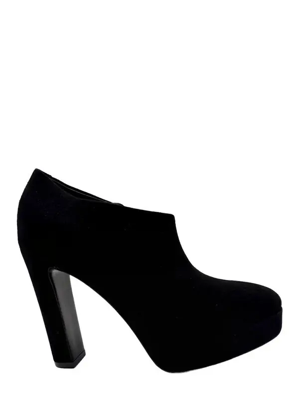 GUGLIELMO ROTTA Suede-effect Platform Pumps - Black