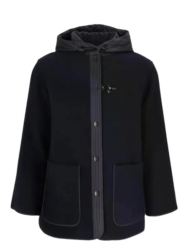 FAY Hooded Lobster-clasp Jacket - Blue