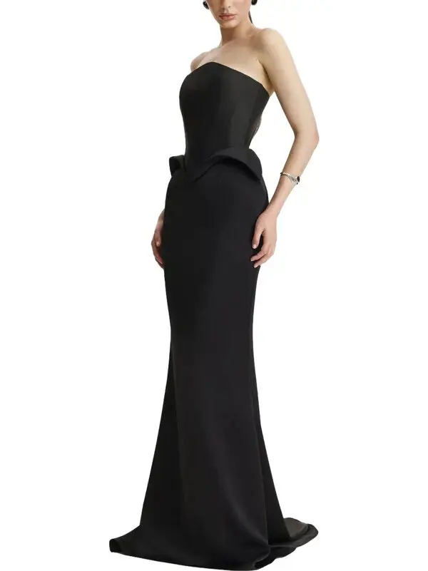 BENEDETTO Asymmetric-corset And Maxi Skirt Set - Black