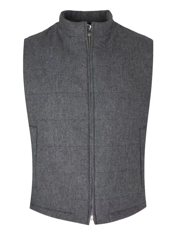 TOMBOLINI Quilted Wool Gilet - Grey