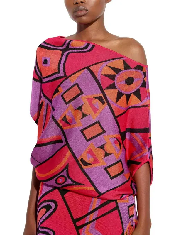 Emilio Pucci Jacquard Draped Top - Pink