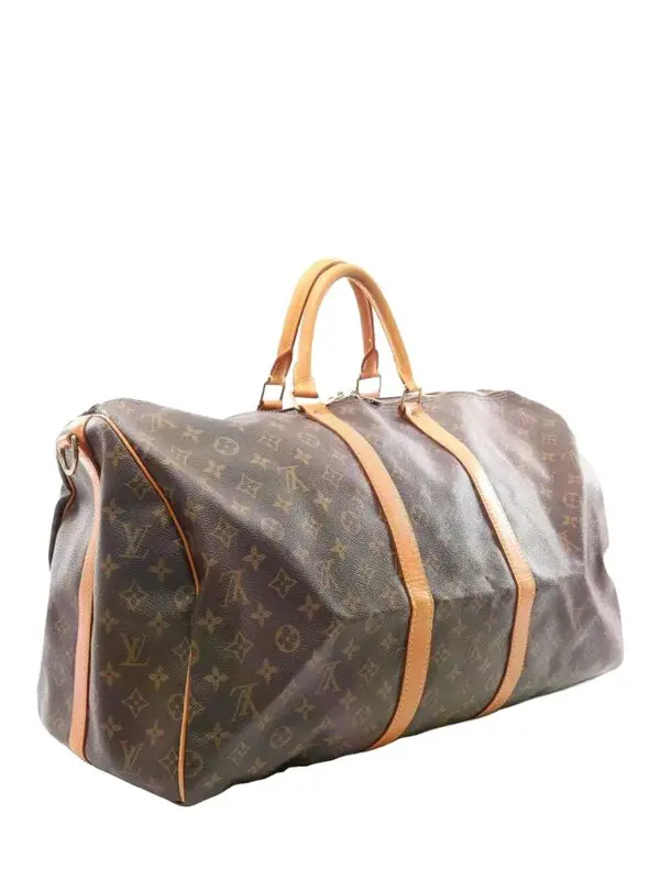 LOUIS VUITTON Keepall Bandoulière 55 Monogram Luggage - Brown