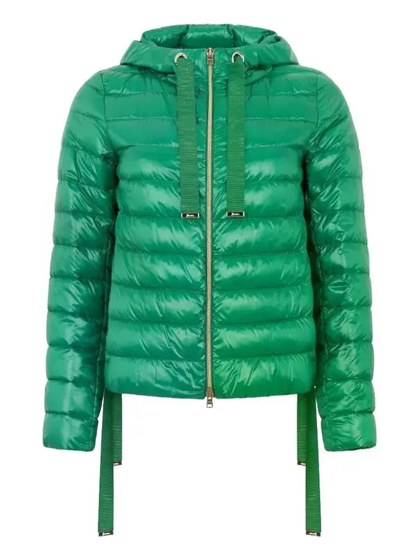 Herno Quilted Hooded Jacket - Green