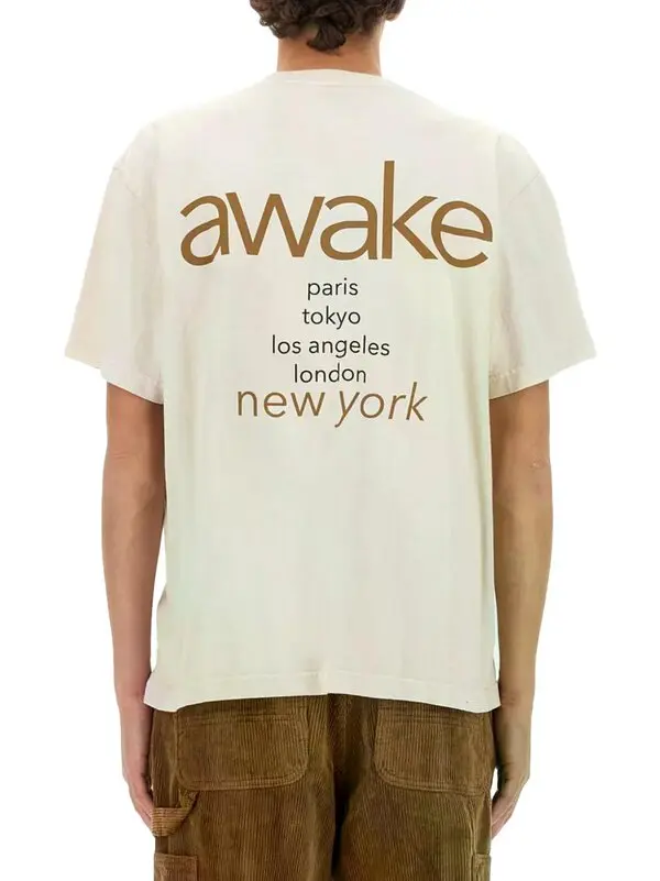 AWAKE NY Logo-print T-shirt - Neutrals