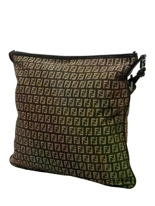 Fendi 2000-2010 Zucchino Canvas Crossbody Bag - Brown