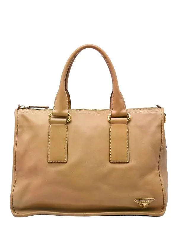 Prada 2010-2026 Soft Calf Satchel - Brown