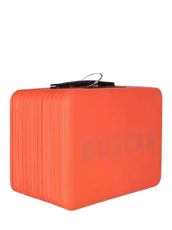 BUSCAR 1 Logo-print Ribbed Suitcase - Orange