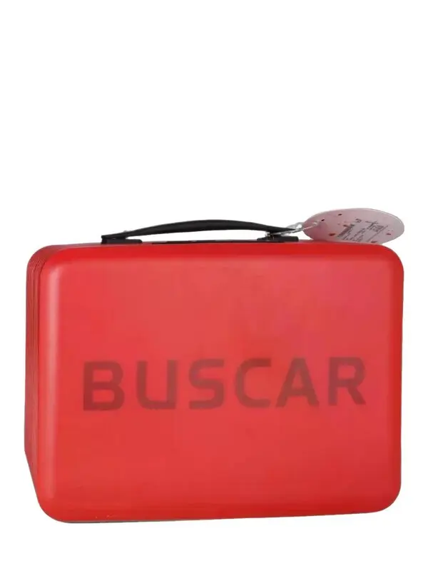 BUSCAR 1 Logo-print Ribbed Suitcase - Red