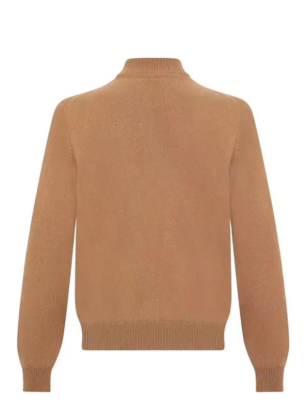 Fedeli Quilted-panel Zip-up Cardigan - Neutrals