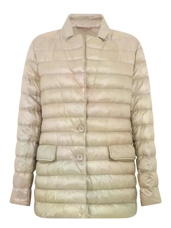 Herno Quilted Button-up Jacket - Neutrals