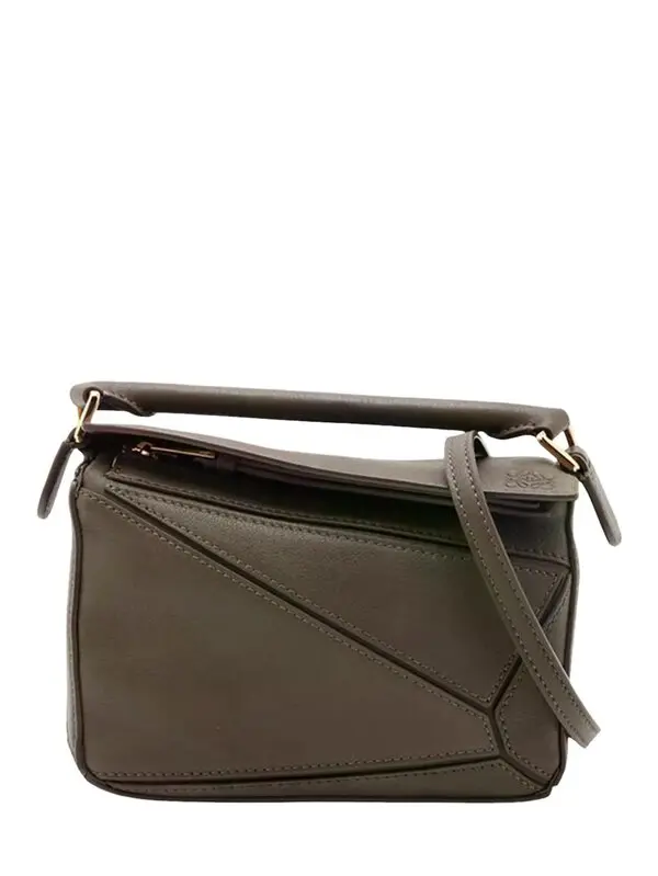 Loewe 2015-2026 Mini Calfskin Puzzle Satchel - Brown