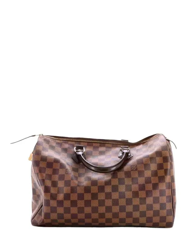 LOUIS VUITTON Speedy Handbag Damier 35 Satchel - Brown
