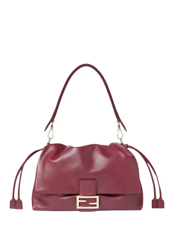Fendi Baguette Leather Shoulder Bag - Red