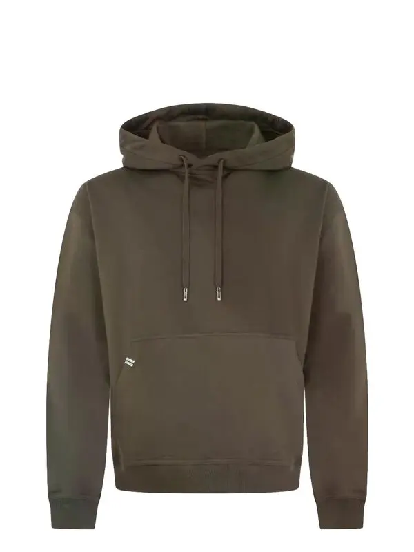 Fedeli Drawstring-hood Pouch-pocket Hoodie - Brown